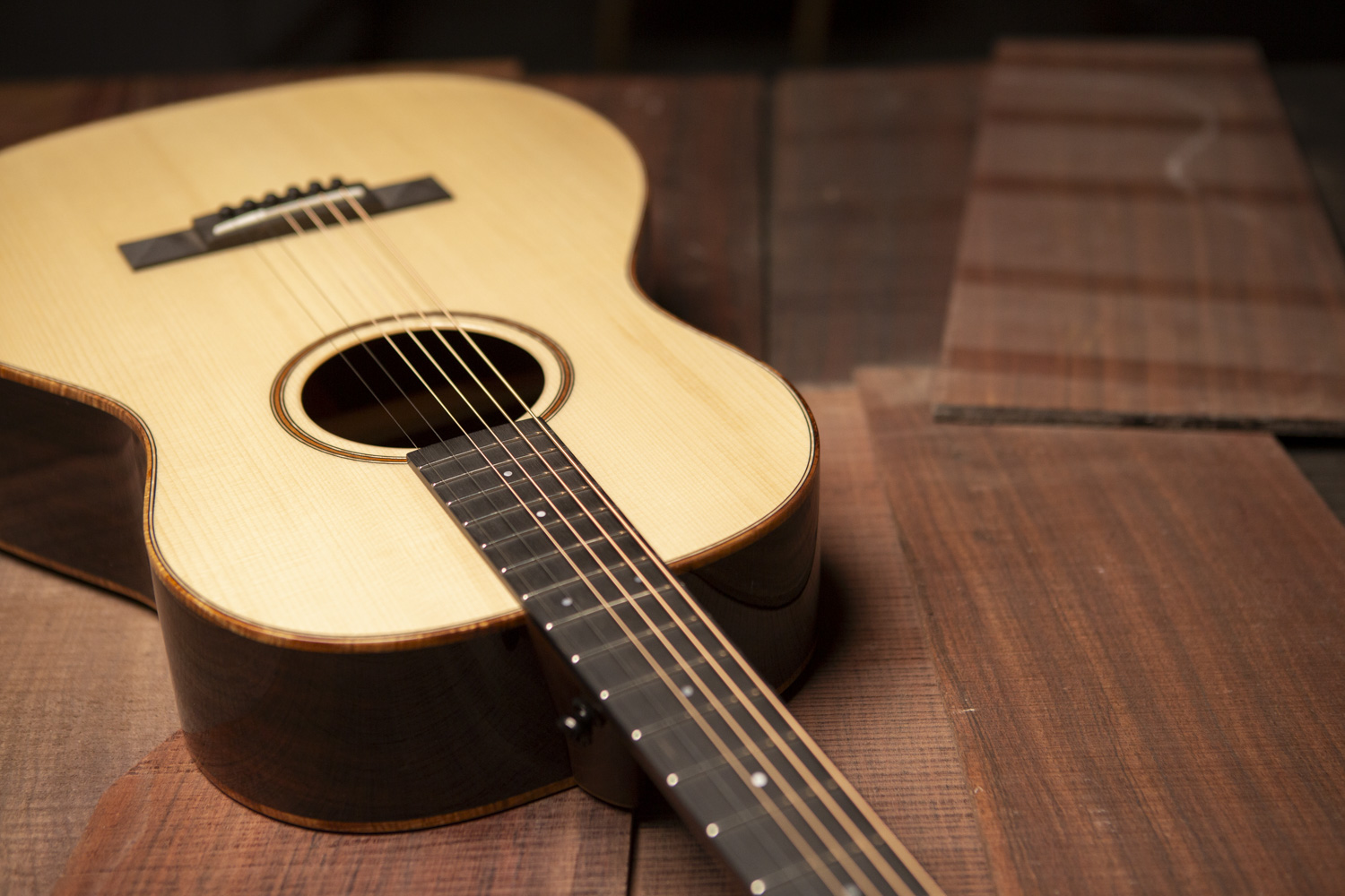 Coffee House Parlor Natural - Acoustic Guitar - Handmade Acoustic ...